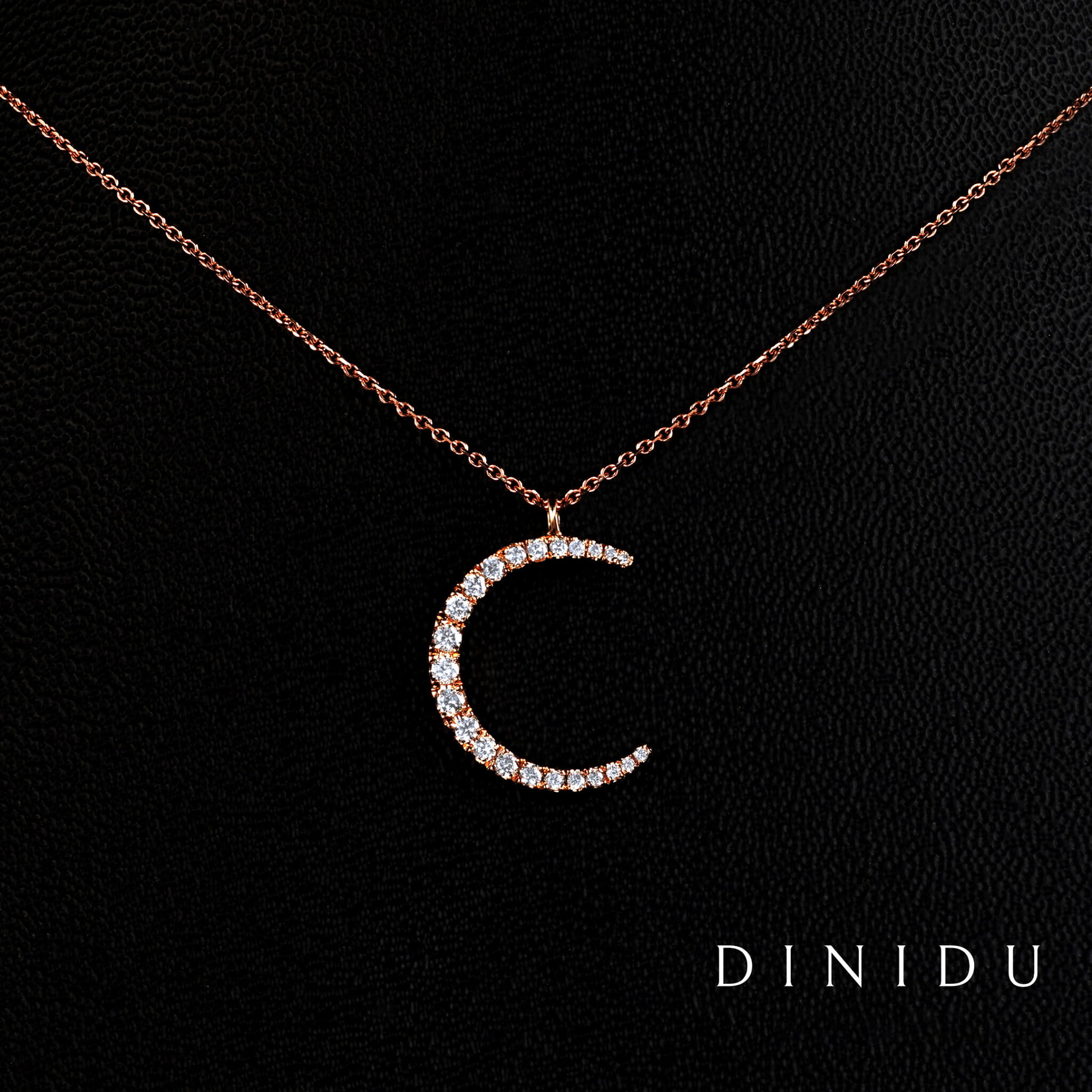 Crescent Moon Diamonds Pendant - DINIDU