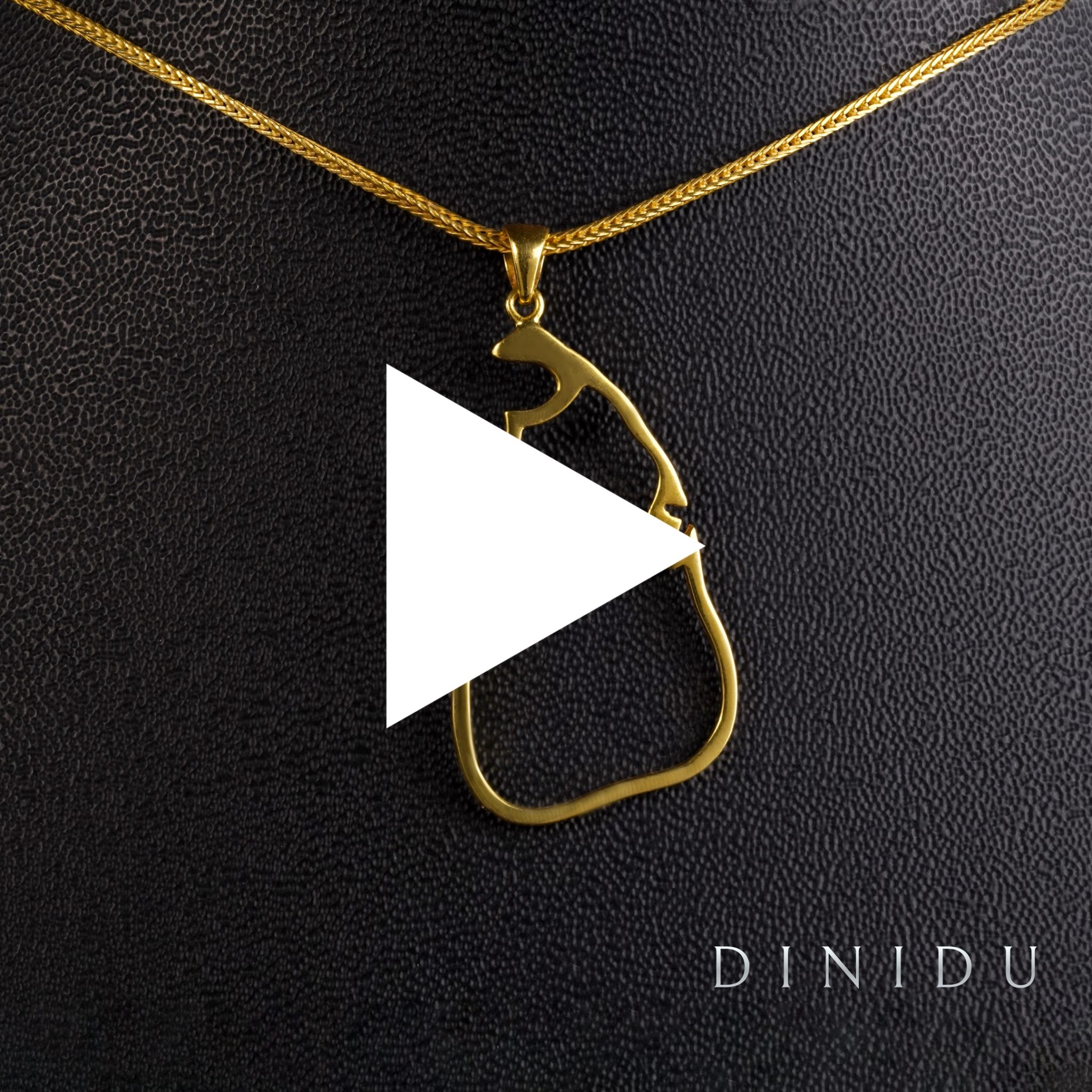 Yellow Gold Lanka Pendant - DINIDU