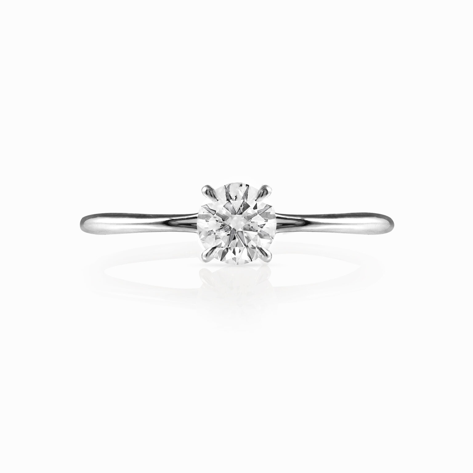 Royale Timeless Blue Sapphire and Diamond Halo Platinum Ring - DINIDU