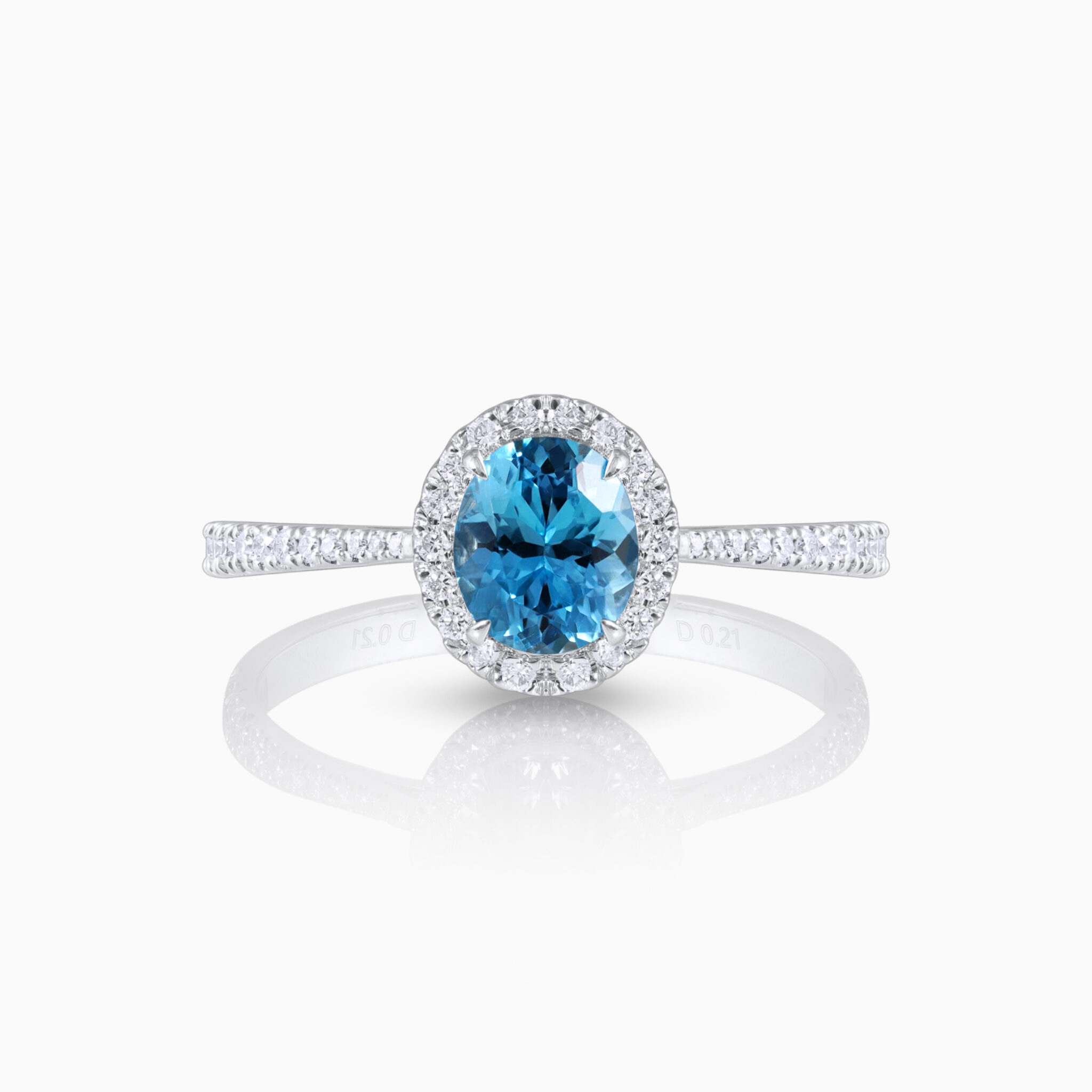 Abyssal Blue Sapphire Halo Ring - DINIDU